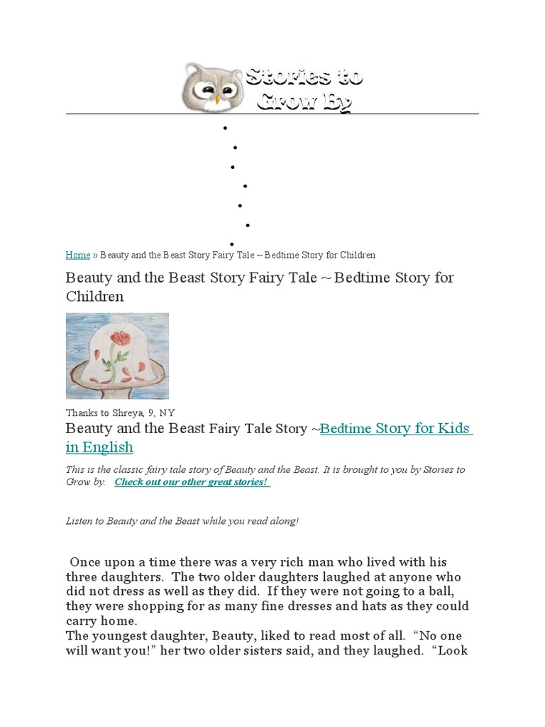 Beauty and The Beast | PDF | Fairy Tales