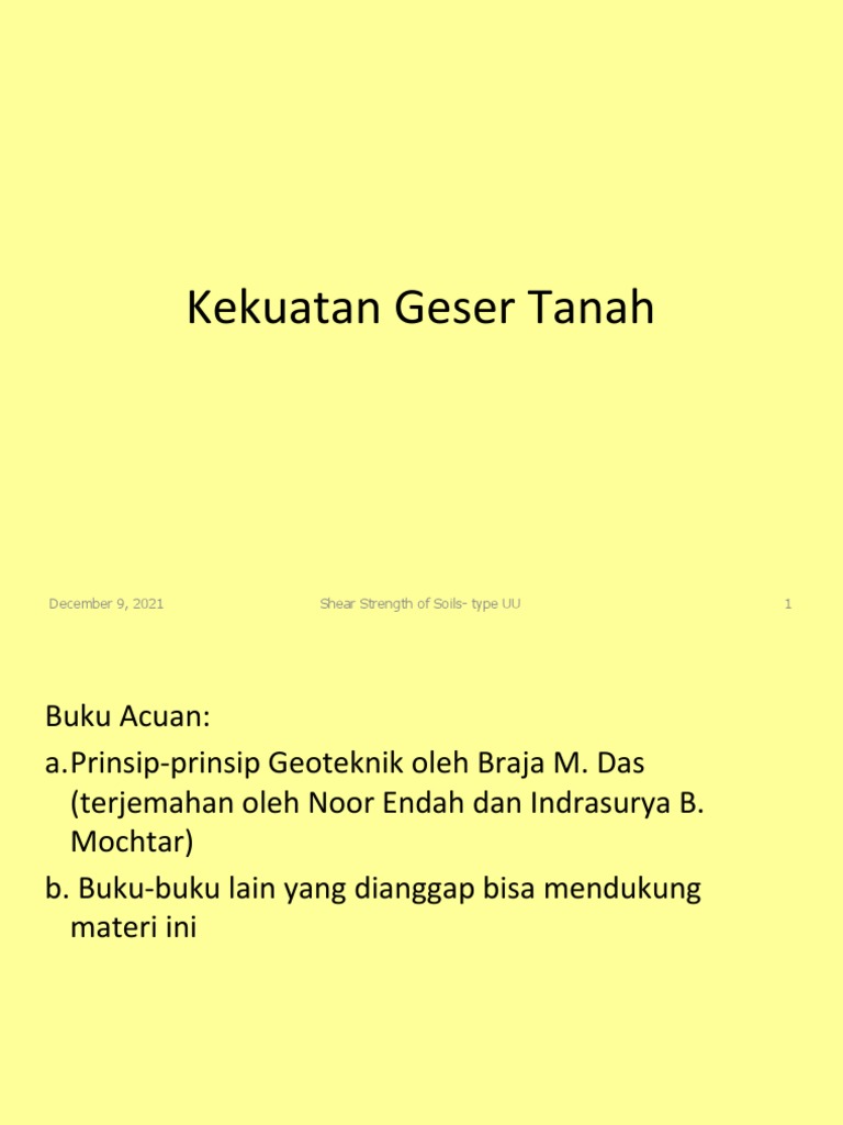 Konsep Kekuatan Geser Tanah | PDF | Sains & Matematika