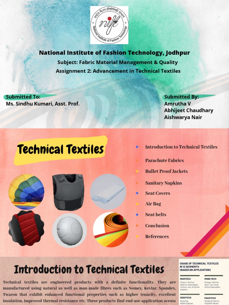 Technical Textiles | PDF | Airbag | Textiles
