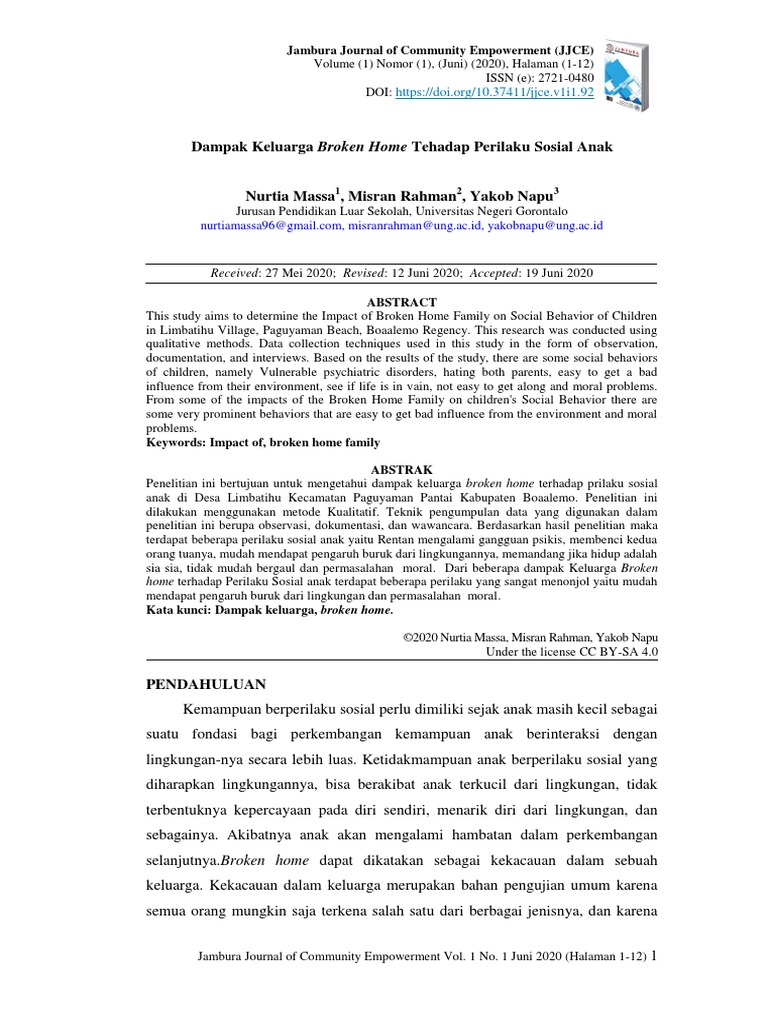 Dampak Keluarga Broken Home Tehadap Peri 31d8fffe | PDF | Gaya Hidup