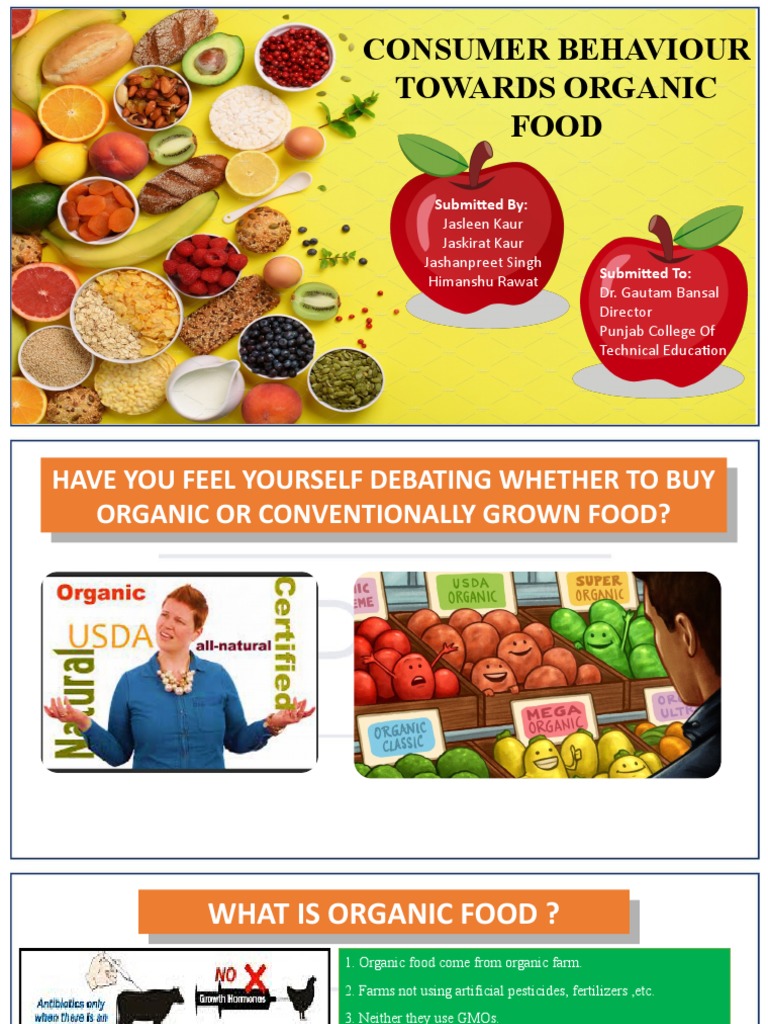Consumer Behaviour Towards Organic Food: Submitted by | PDF | Organic ...