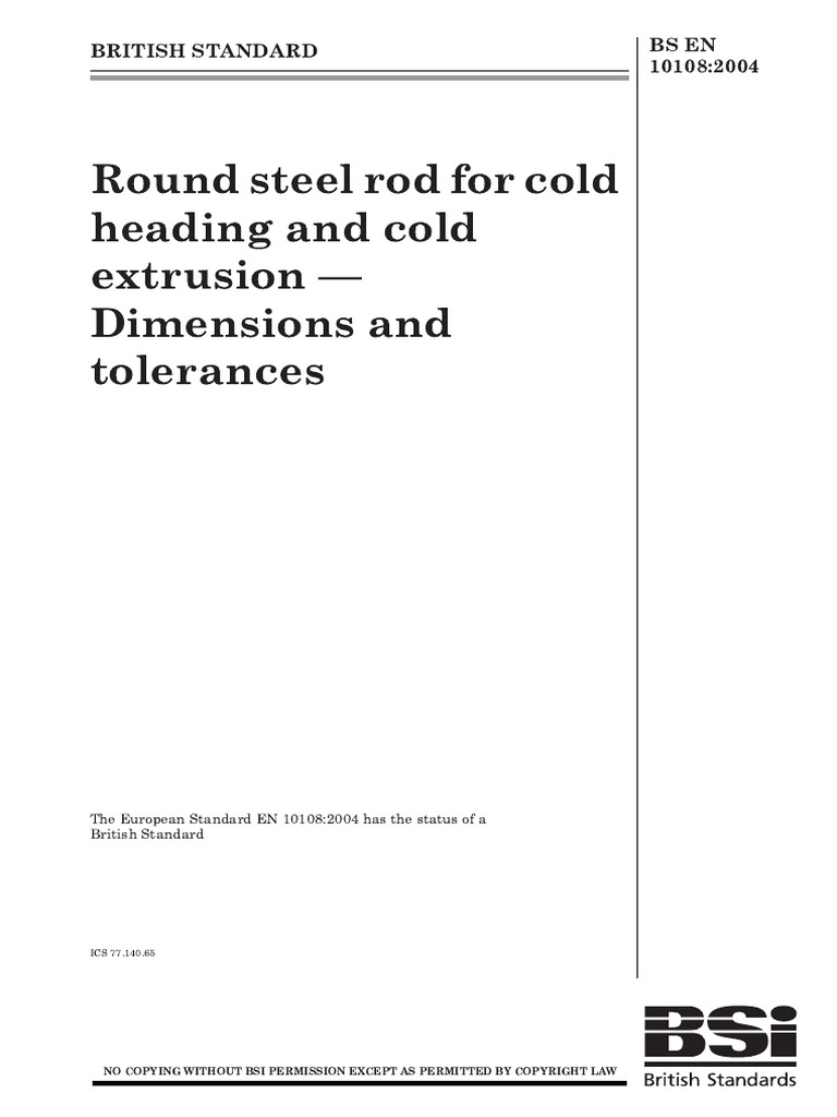 BS en 10108-2004 | PDF | Engineering Tolerance | European Union