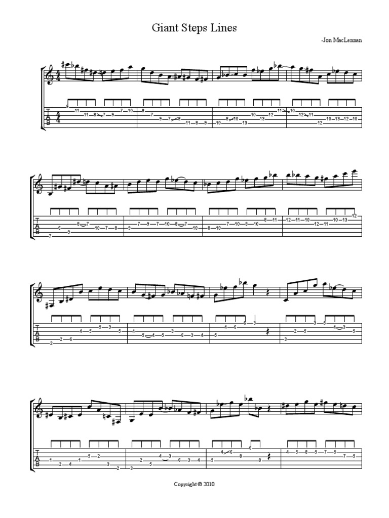 Giant Steps Lines | PDF