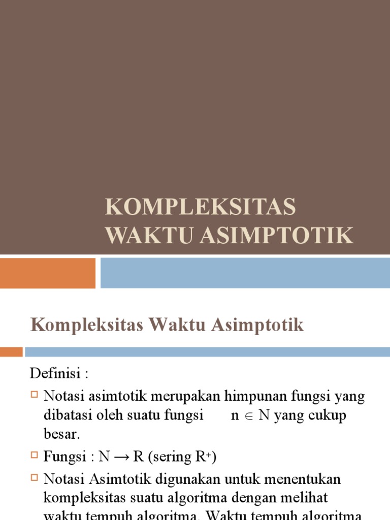 Kompleksitas Waktu Asimptotik | PDF