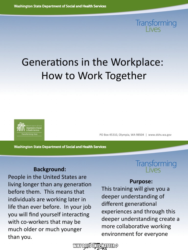 Generations in The Workplace PPT (Final) | PDF | Millennials | Baby Boomers