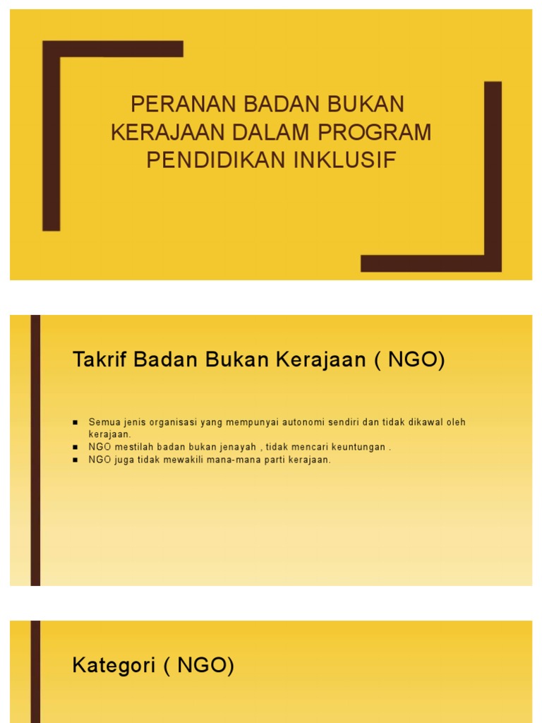 Peranan NGO Dalam Pendidikan Inklusif | PDF