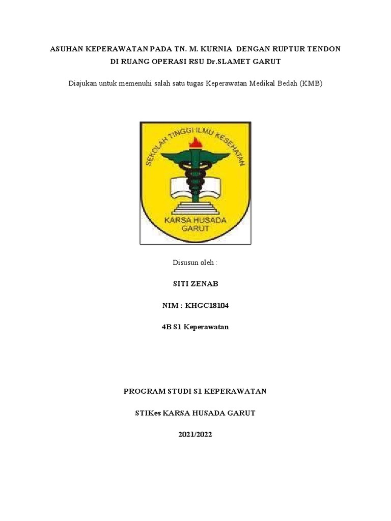 LP Ruptur Tendon Siti Zenab | PDF | Kesehatan Holistik