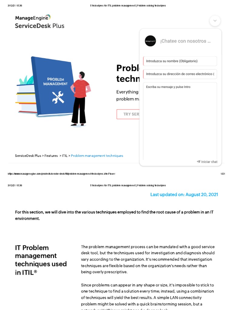 4 - 5 Techniques For ITIL Problem Management - Problem Solving ...