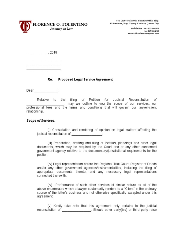 Legal Service Proposal-3 | Download Free PDF | Lawyer | Social Institutions