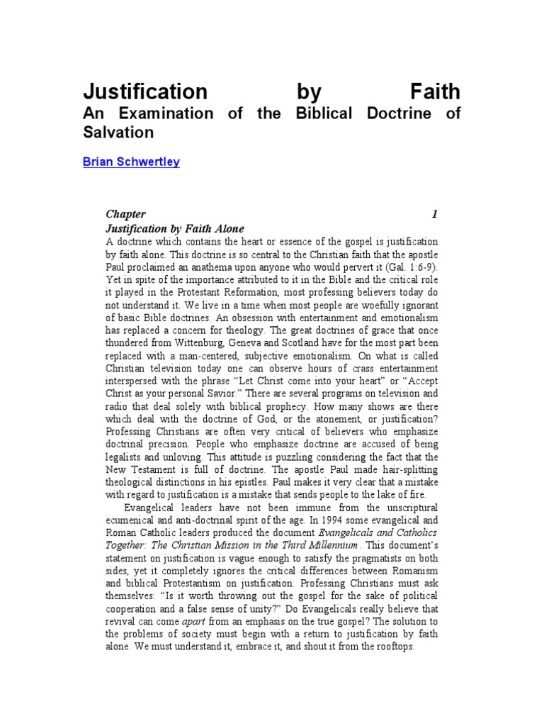 Justification by Faith | PDF | Justification (Theology) | Jesus