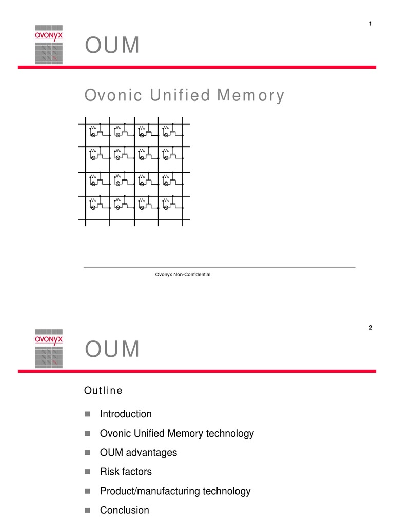 Ovonic Unified Memory | PDF | Random Access Memory | Chemistry