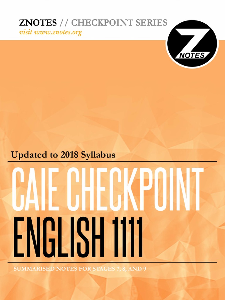 CAIE Checkpoint English Writing Guide | PDF | Paragraph | English Language