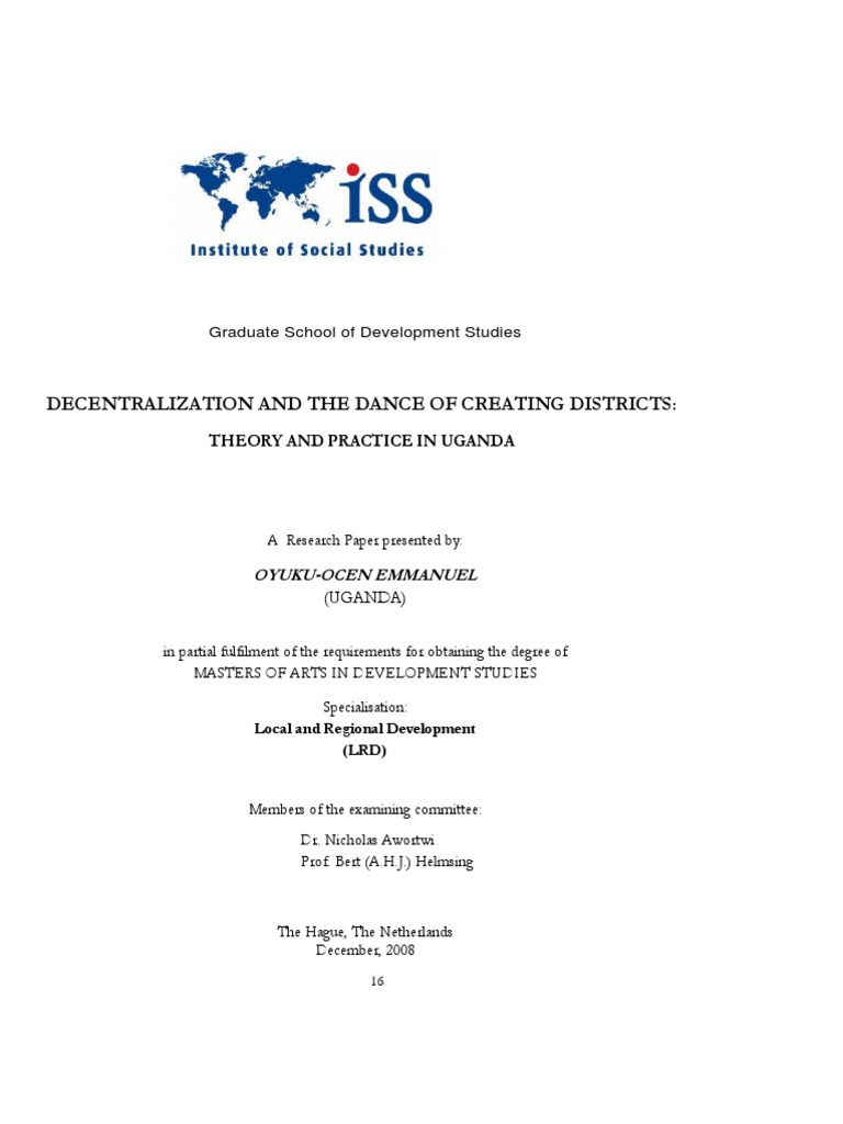 Emmanuel Oyuku-Ocen LRD | PDF | Decentralization | Economic System