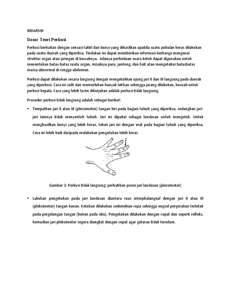 Teknik dan Teori Perkusi Medis | PDF | Kajian Bahasa Asing