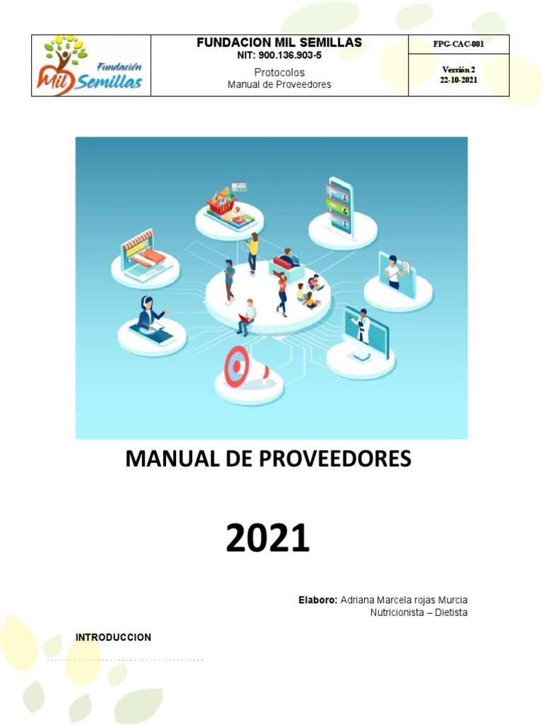 Manual de Proveedores | PDF | Alimentos | Residuos