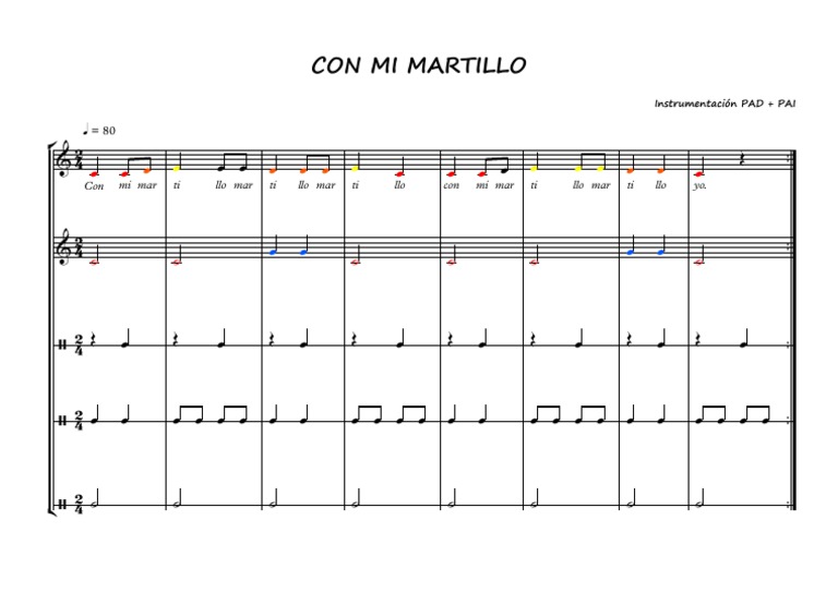 CON MI MARTILLO - Partitura Completa | PDF