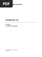 A2 Key Vocabulary List Overview | PDF | Verb | Linguistics