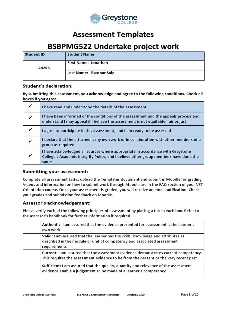 Bsbwhs401 Assessment v2.0719 | PDF | Project Management | Policy