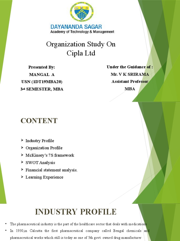 Cipla | PDF | Strategic Management | Pharmaceutical Industry