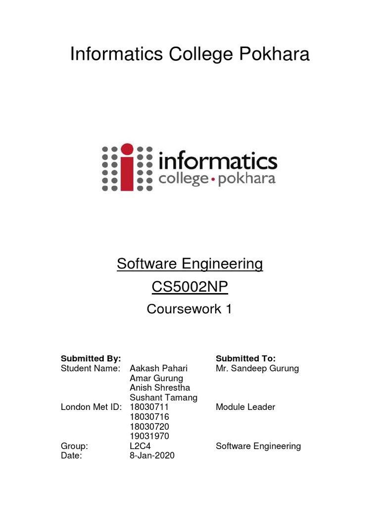 Software Engineering Coursework Overview | PDF | Computing ...