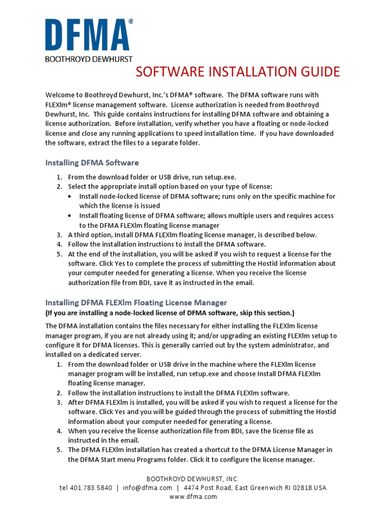 Software Installation Guide | PDF | Installation (Computer Programs ...