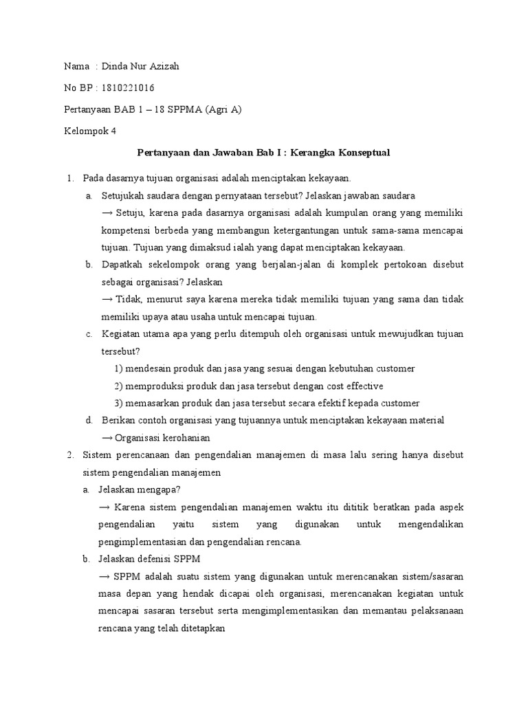 SPPMA-A - Kelompok 4 - Dinda Nur Azizah-1810221016 | PDF SPPMA-A - Kelompok 4 - Dinda Nur Azizah-1810221016 | PDF