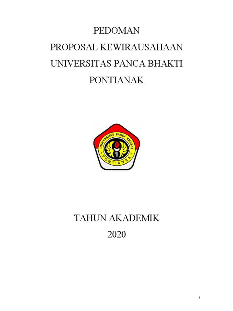 Pedoman Proposal Kewirausahaan UPB | PDF | Bisnis