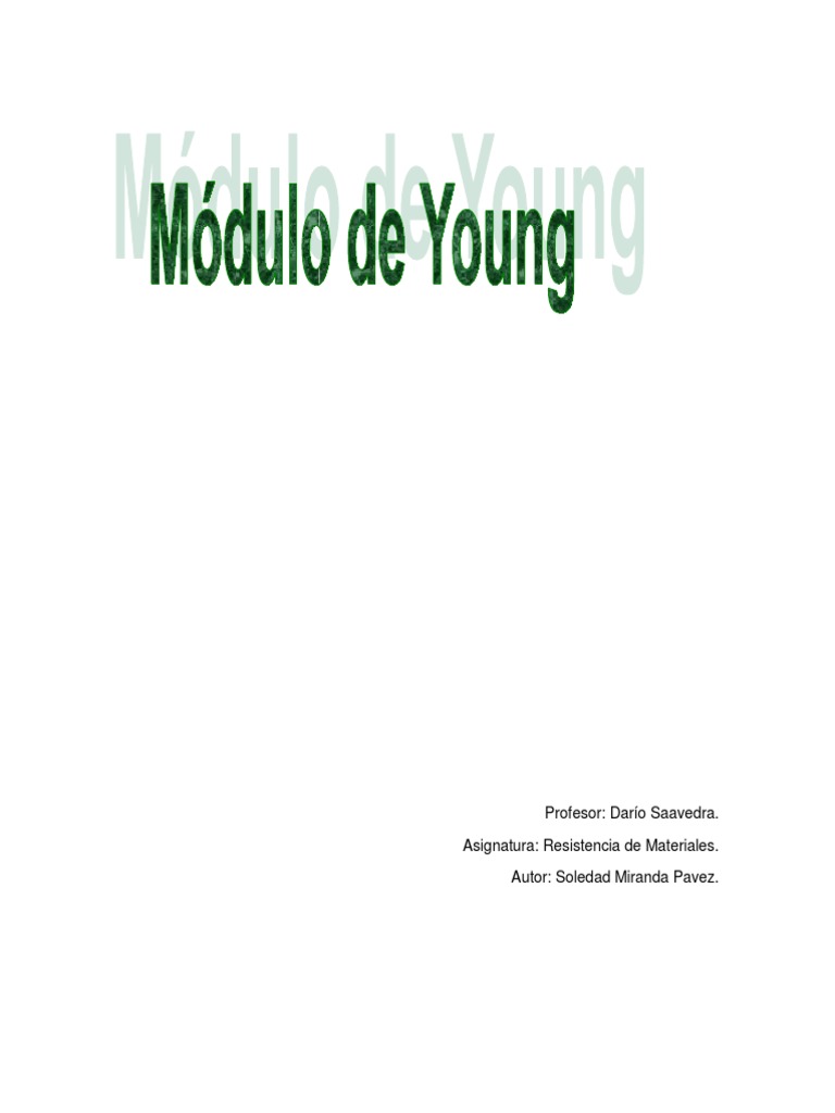 Modulo de Young | PDF | El módulo de Young | Elasticidad (Física)