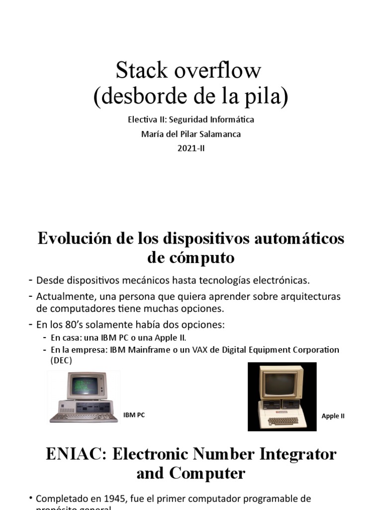 Stack Overflow | PDF | Unidad Central de procesamiento | Almacenamiento ...