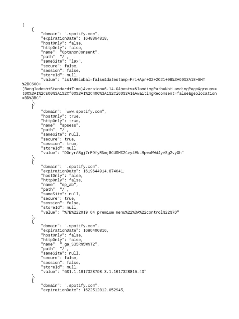 Spotify Cookies | PDF | Http Cookie | Computer Networking