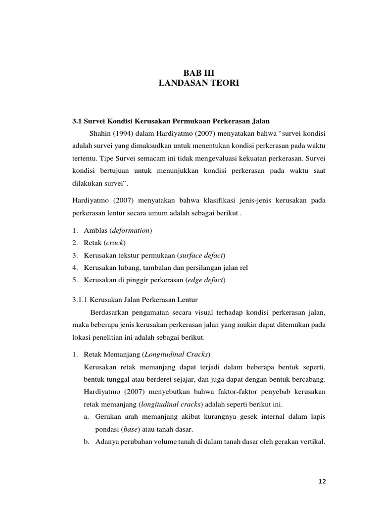 Jenis-Jenis Kerusakan Dan Cara Perbaikan Metode PCI | PDF