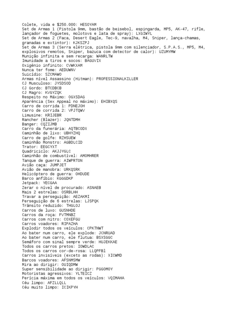 Manhas Do Gta San Andreas | PDF | Bens manufaturados | Balística