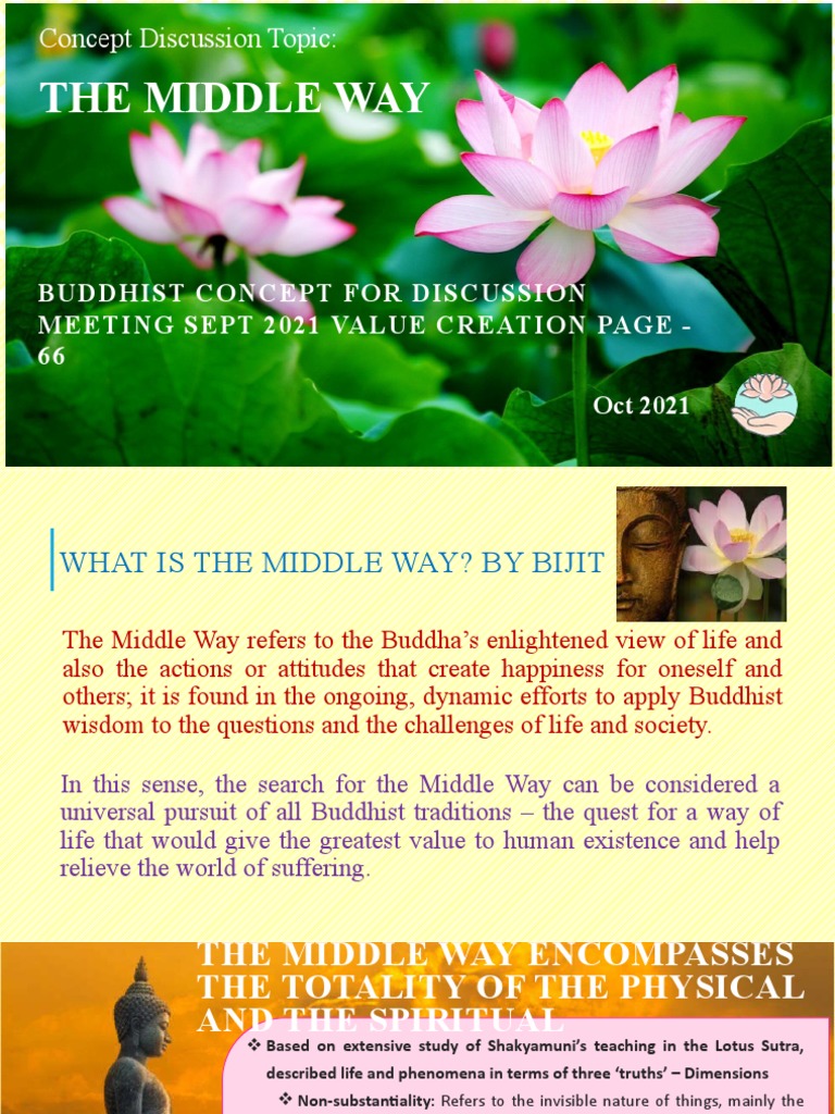 The Middle Way - Oct21 | PDF | Existence | Philosophy