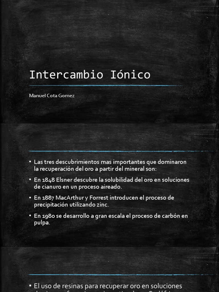 Intercambio Ionico - Cota | PDF | Intercambio iónico | Sal (química)