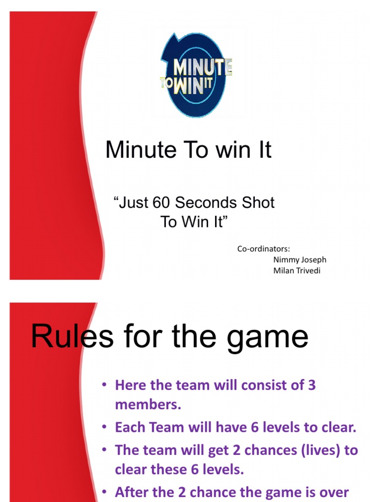 Minute To Win It | PDF | Sports | Leisure