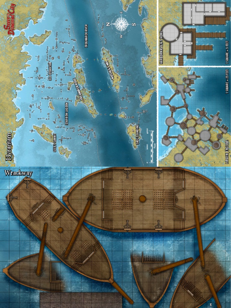 Seers of The Drowned City - Poster Map | PDF