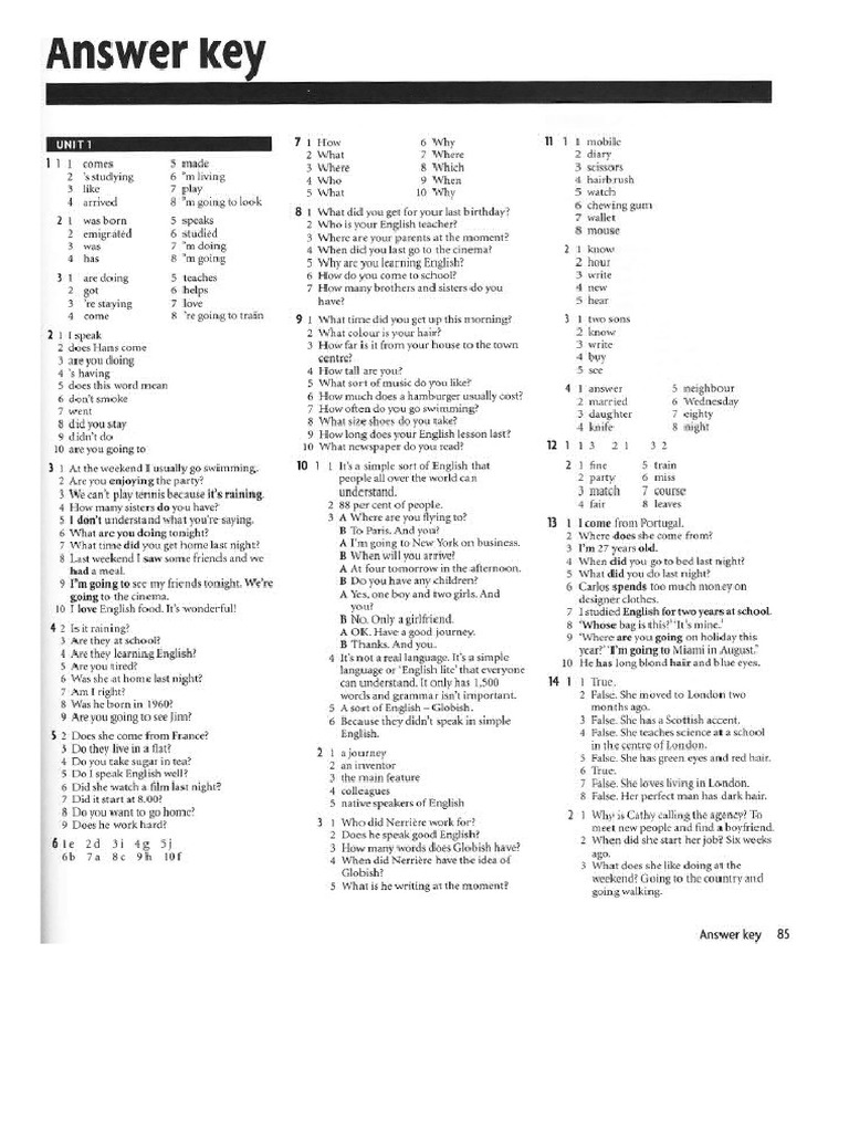Pre Intermediate Workbook Answer Key 3rd Edition PDF Free PDF