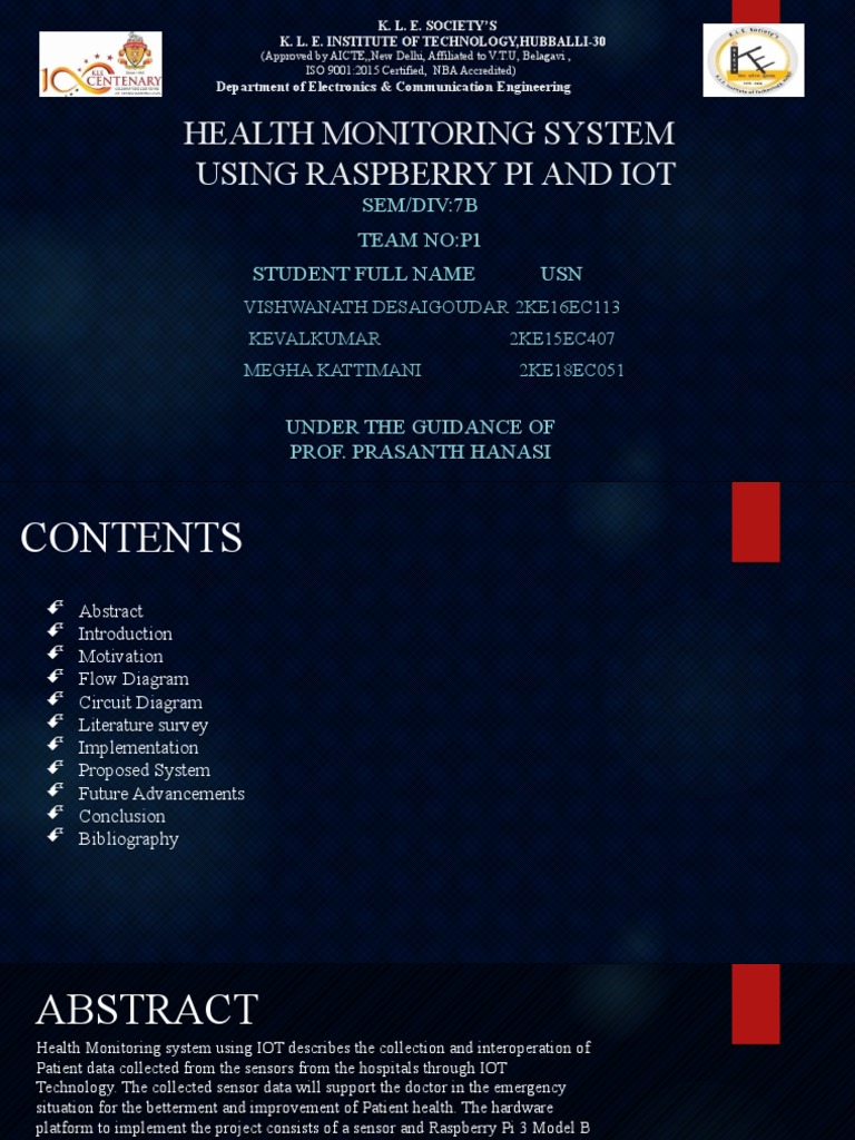 Health Monitoring System Pro1 | PDF | Internet Of Things | Monitoring ...