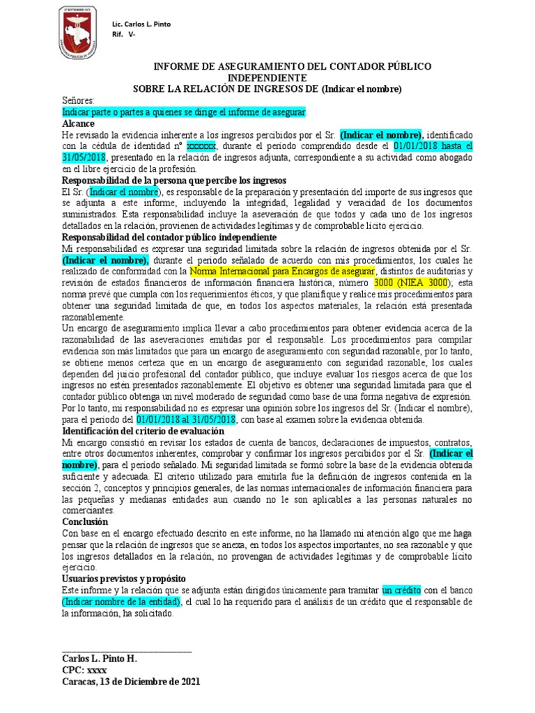 Certificacion de Ingreso Con Membrete | PDF | Contador | Prueba (evaluación)