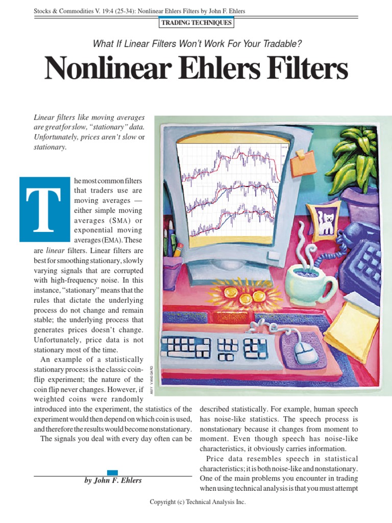 John Ehlers - Non Linear Filters | PDF | Moving Average | Median