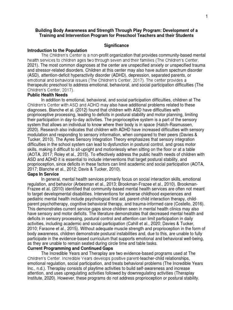 Final Grant Proposal | PDF | Occupational Therapy | Mental Health