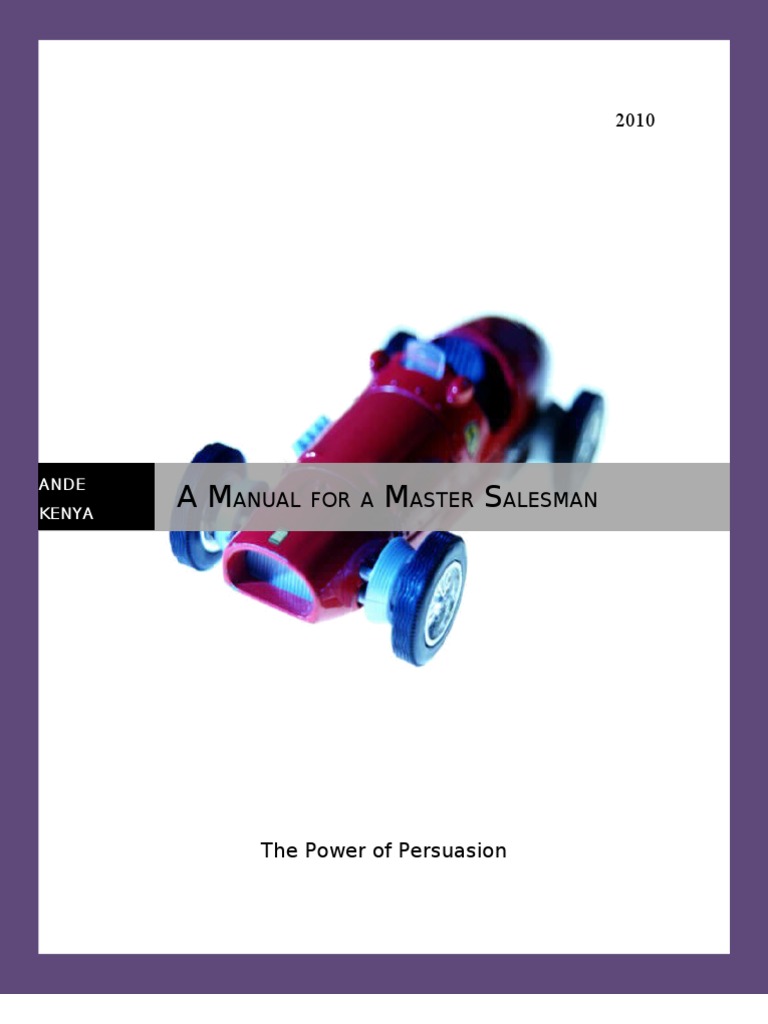 A Manual For A Master Salesman | PDF | Sales | Mind
