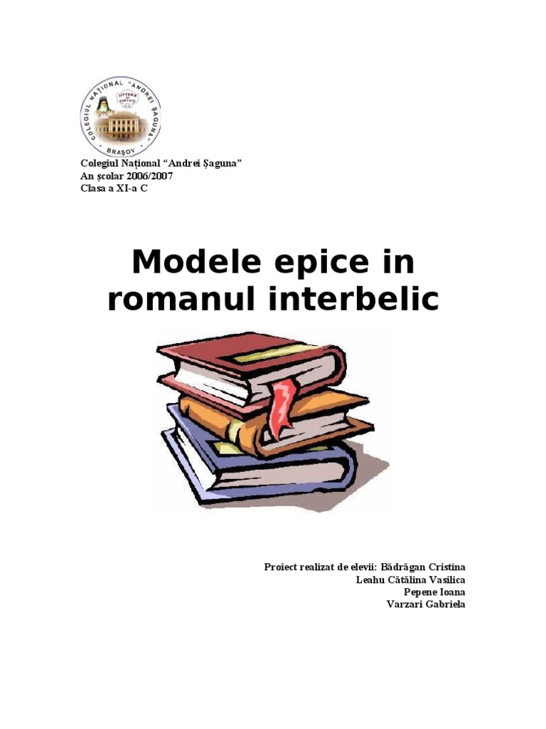 Modele Epice in Romanul Interbelic | PDF