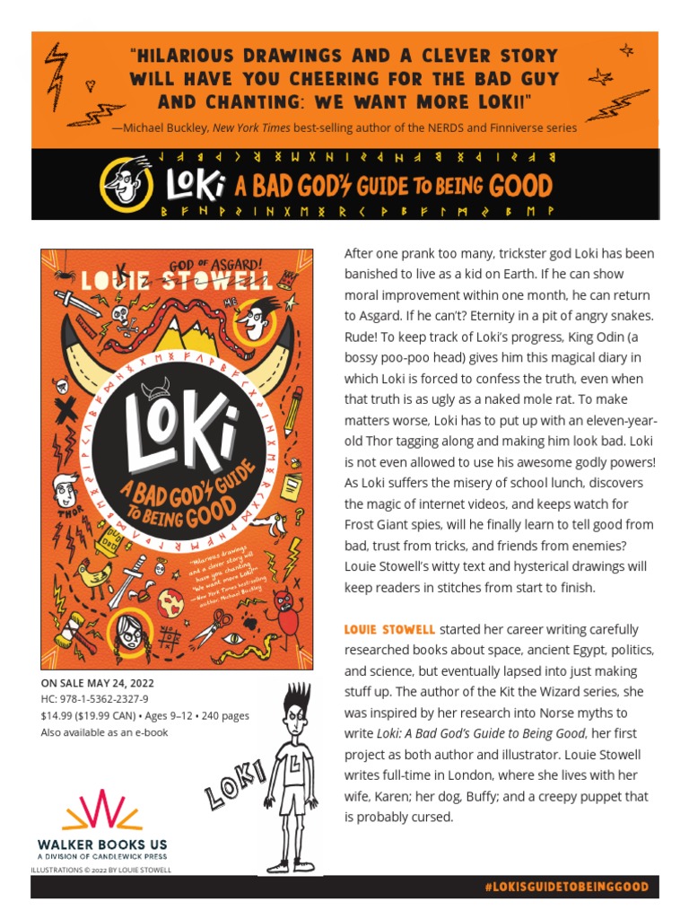 Loki: A Bad God's Guide To Being Good by Louie Stowell Press Release ...