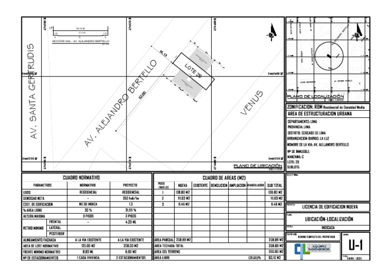 Ejemplo Plano de Ubicacion y Localizacion | PDF