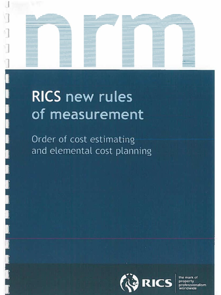 2009 NRM 1 Order of Cost Estimating and Cost Planning 2nd Edition Rics ...