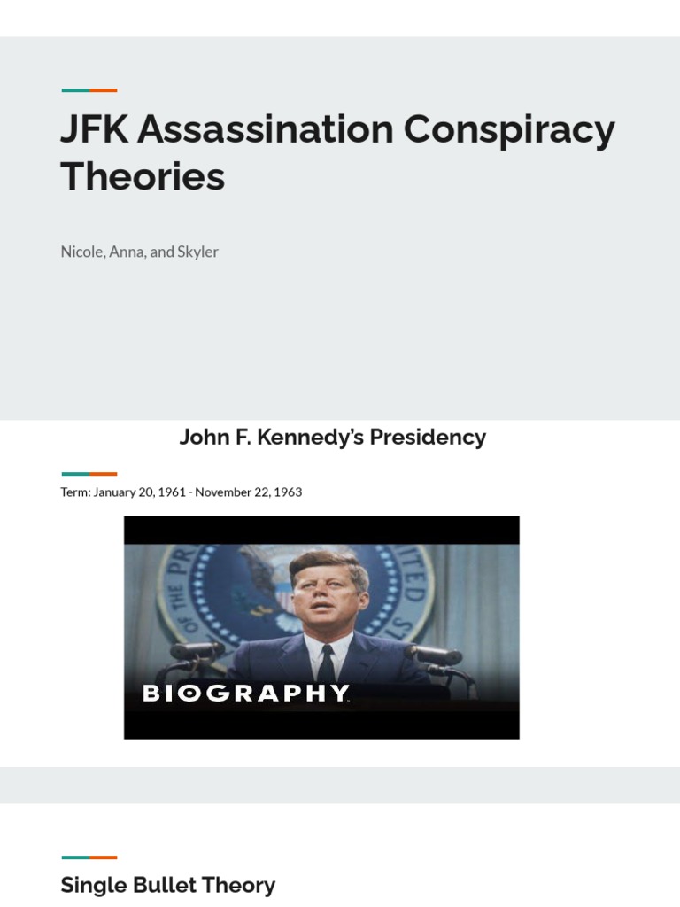 JFK Assassination Conspiracy Theories | PDF | John F. Kennedy ...