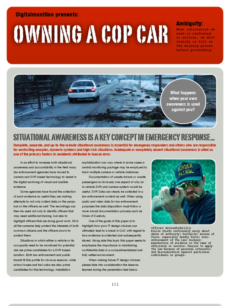 Owning Cop Car | PDF | File Transfer Protocol | Situation Awareness