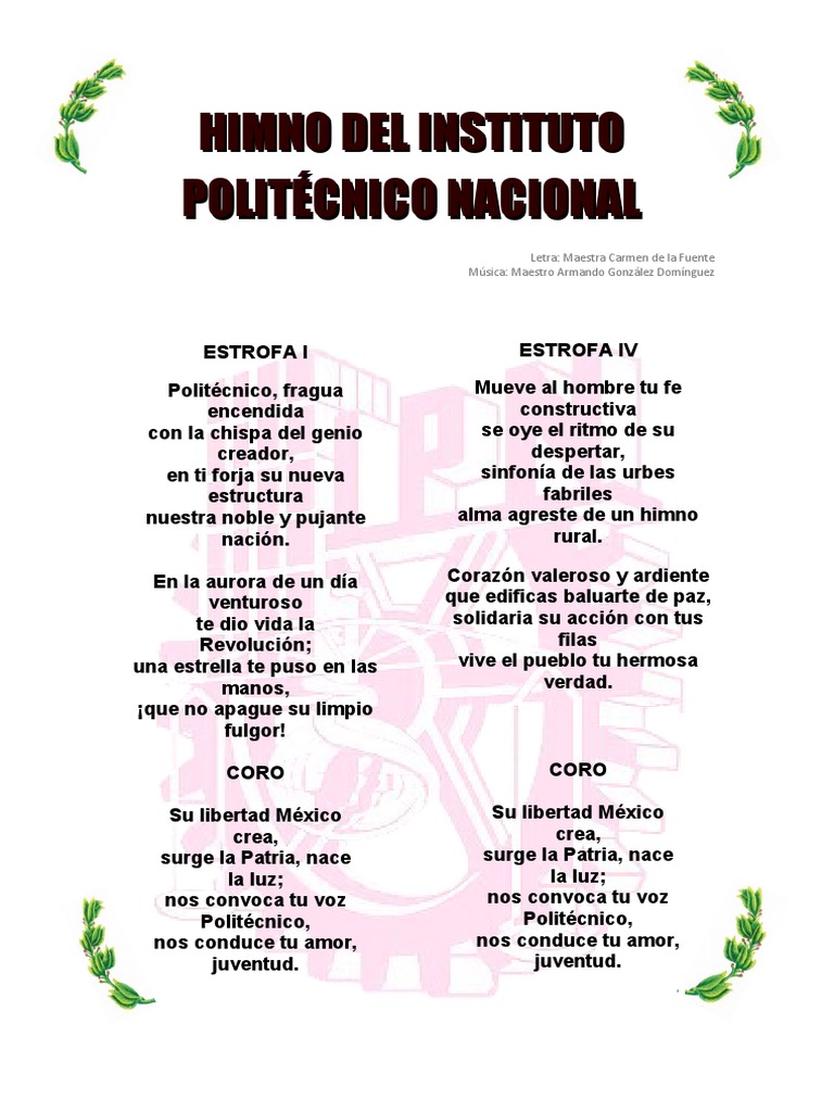 Letra Himno Del Ipn Pdf