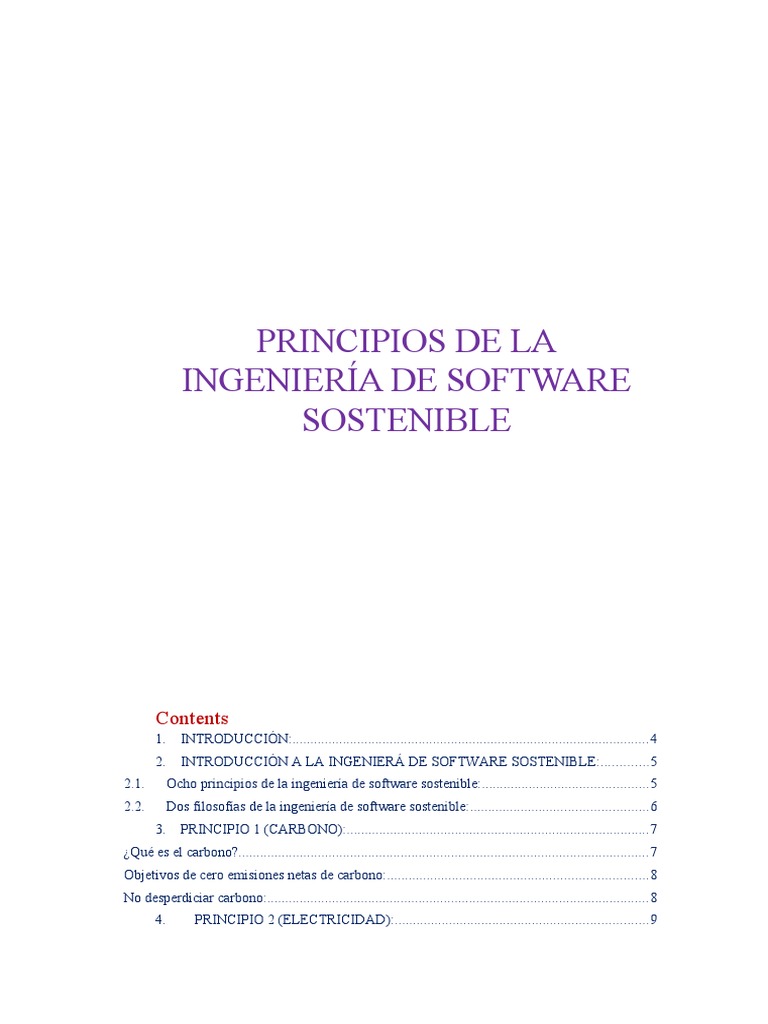 Principios de La Ingeniería de Software Sostenible | PDF | Gases de ...